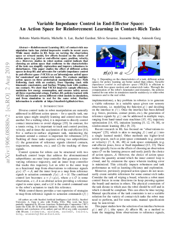 (PDF) Variable Impedance Control in End-Effector Space: An Action Space for Reinforcement ...
