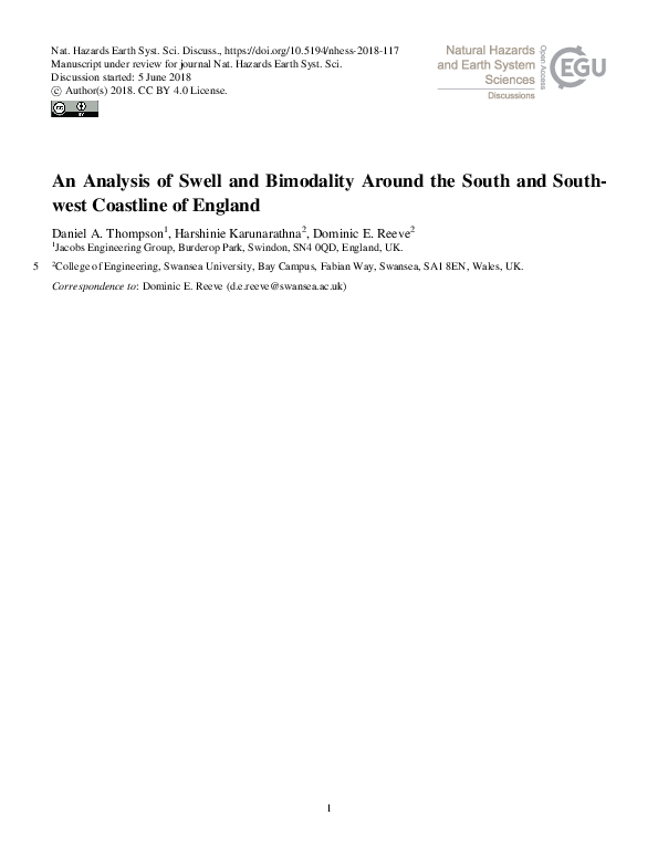 (PDF) An Analysis of Swell and Bimodality Around the South and South ...