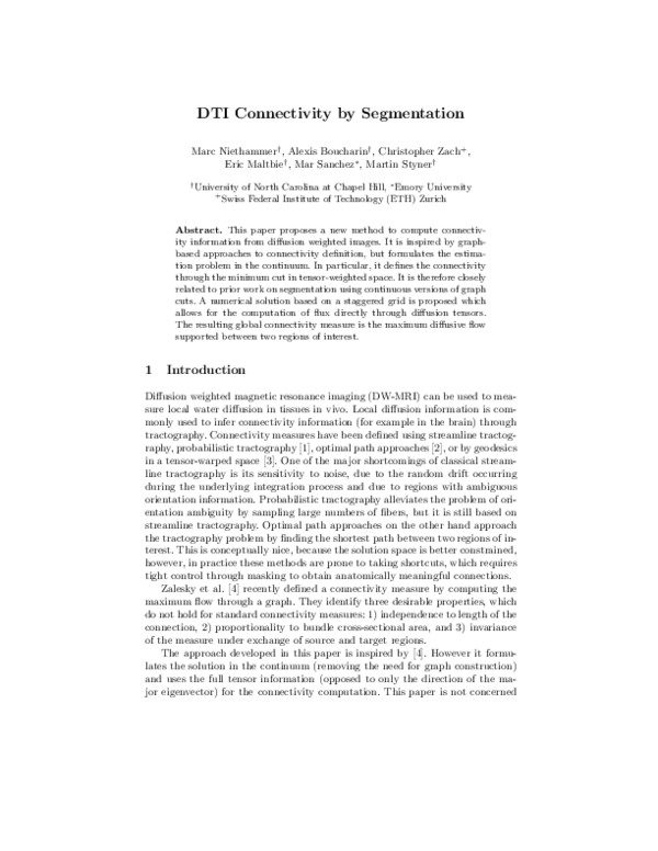(PDF) DTI Connectivity by Segmentation