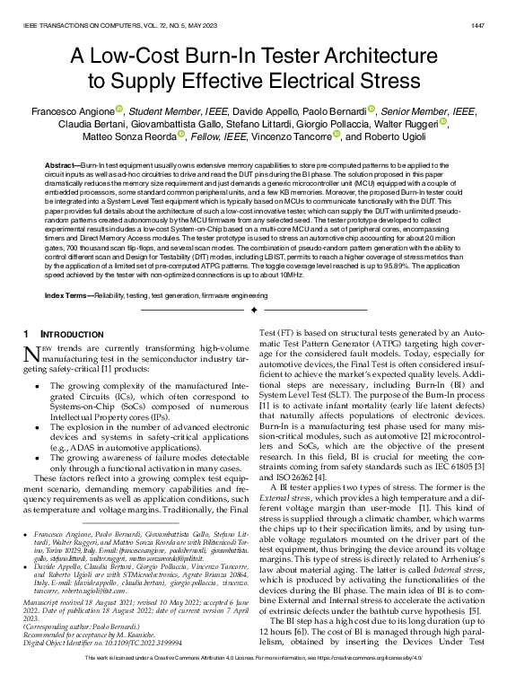 (PDF) A Low-Cost Burn-In Tester Architecture to Supply Effective ...