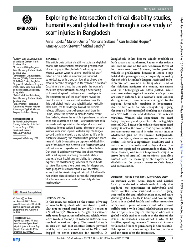 (PDF) Exploring the intersection of critical disability studies ...