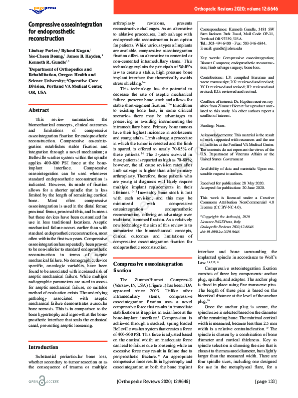 (PDF) Compressive osseointegration for endoprosthetic reconstruction ...