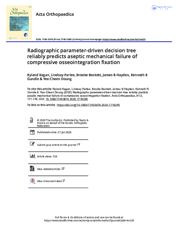 (PDF) Radiographic parameter-driven decision tree reliably predicts ...