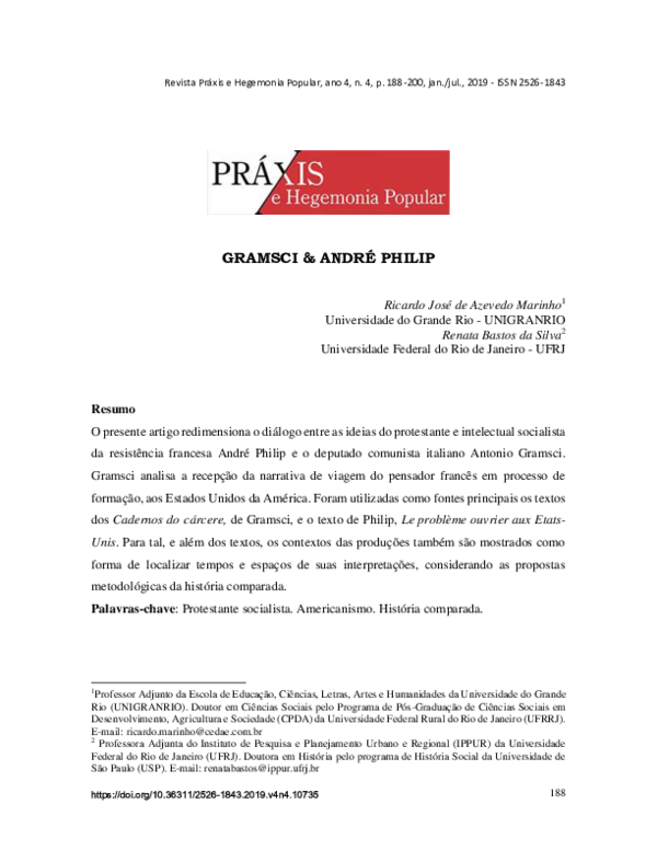 (PDF) GRAMSCI & ANDRÉ PHILIP