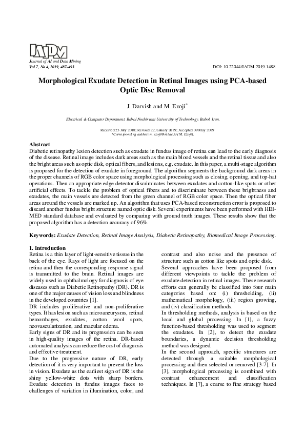 (PDF) Graph based detection of optic disc and fovea in retinal images | Brigitta Nagy - Academia.edu