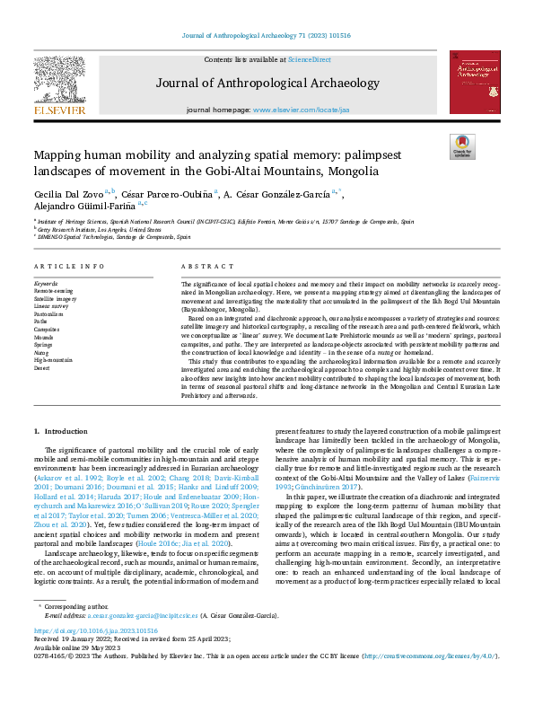 (PDF) Mapping human mobility and analyzing spatial memory: palimpsest landscapes of movement in ...