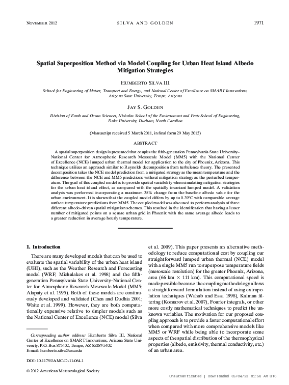 (PDF) Spatial Superposition Method via Model Coupling for Urban Heat ... (PDF) Spatial Superposition Method via Model Coupling for Urban Heat ...