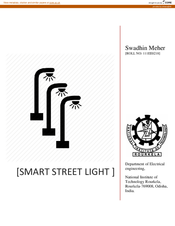 Pdf Design And Implementation Of Smart Street Light System Using Arduino Uno