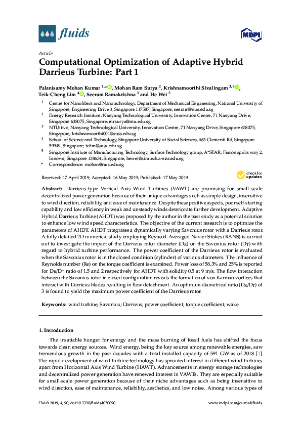 (PDF) Computational Optimization of Adaptive Hybrid Darrieus Turbine ...