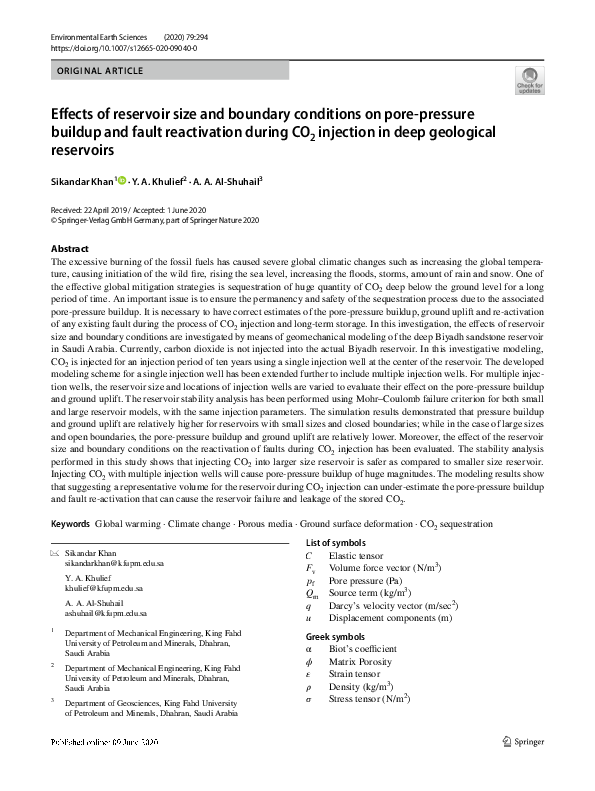 (PDF) Effects of reservoir size and boundary conditions on pore ...