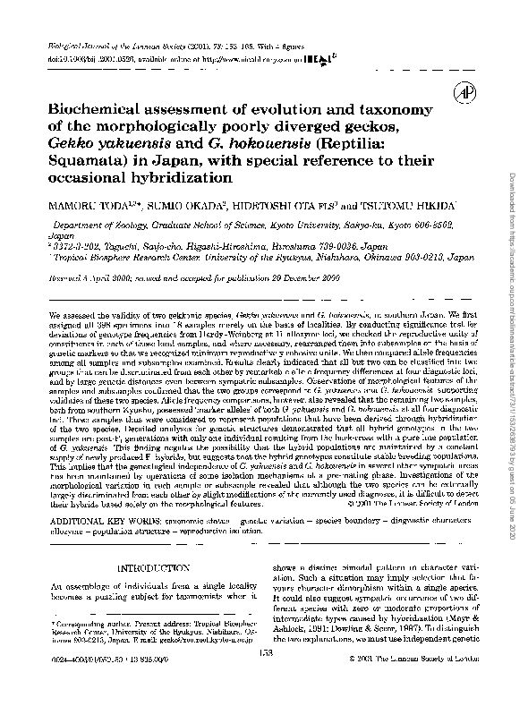 (PDF) Biochemical assessment of evolution and taxonomy of the ...