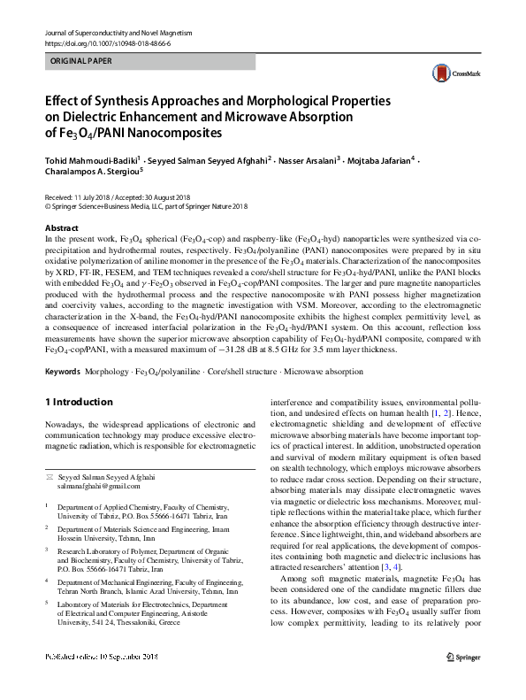 (PDF) Effect of Synthesis Approaches and Morphological Properties on Dielectric Enhancement and ...