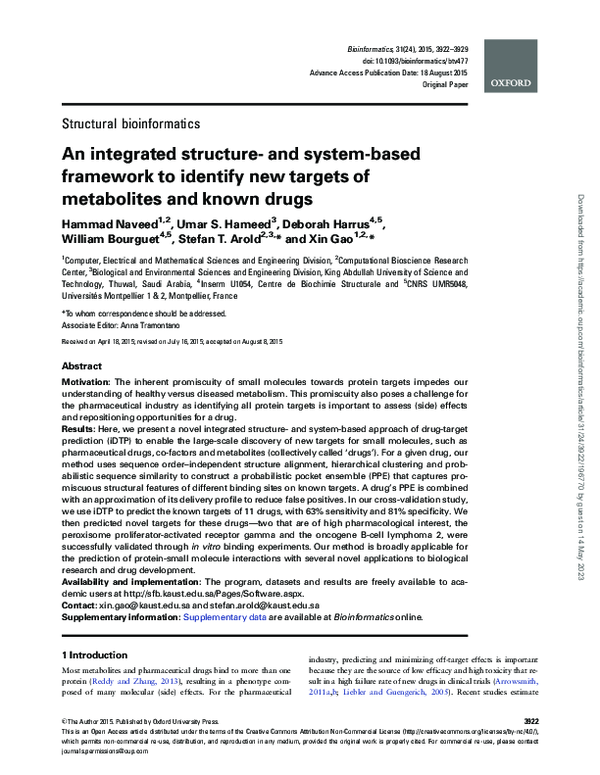 (PDF) An integrated structure- and system-based framework to identify ...