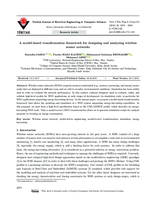 Pdf A Model Based Transformation Framework For Designing And Analyzing Wireless Sensor Networks