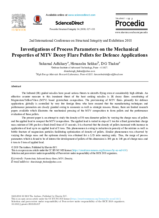 (PDF) Investigations of Process Parameters on the Mechanical Properties ...