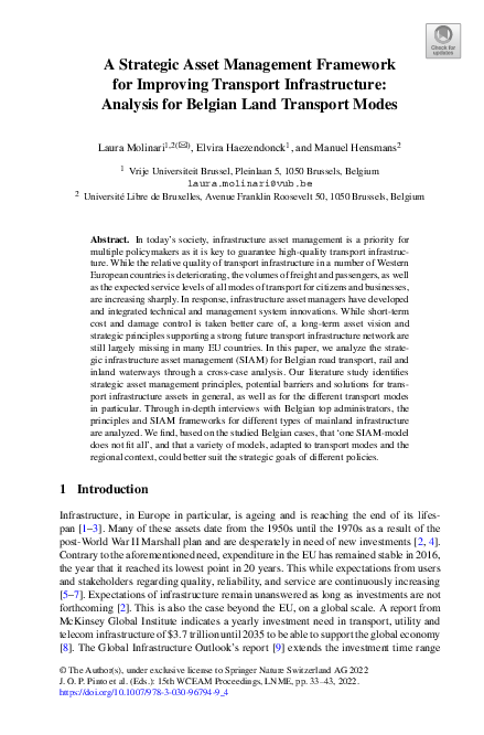 (PDF) A Strategic Asset Management Framework for Improving Transport ...