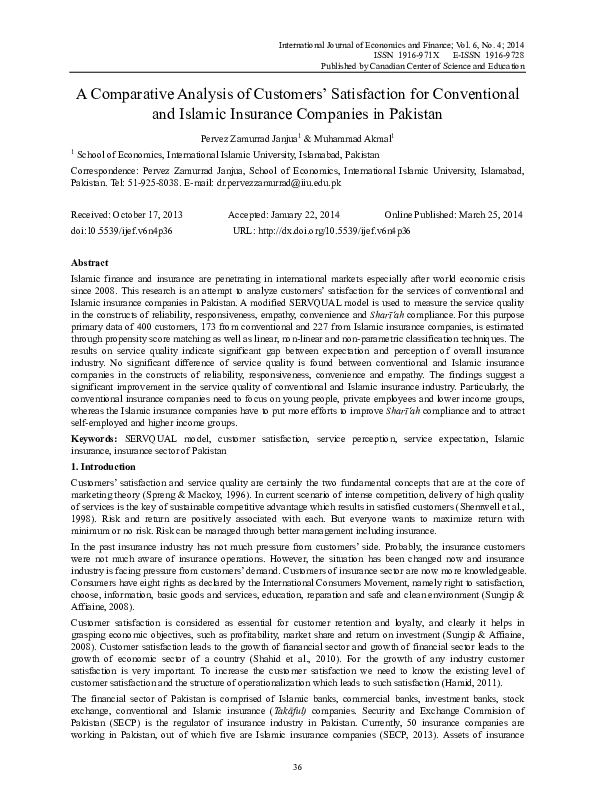 (PDF) A Comparative Analysis of Customers’ Satisfaction for ...