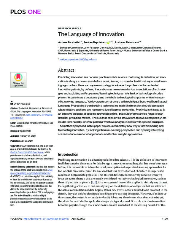 (PDF) The Language of Innovation