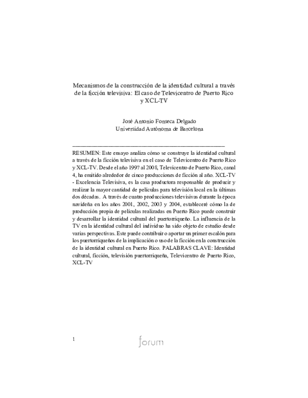 (PDF) Mecanismos de la construcción de la identidad cultural a través ...
