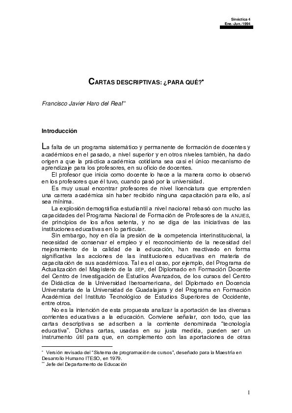 (PDF) Cartas descriptivas ¿Para que
