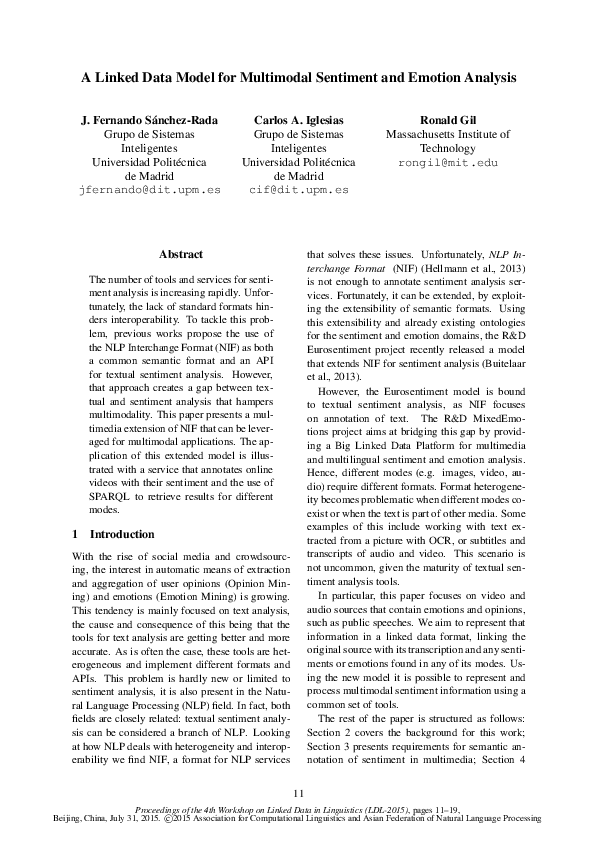 (PDF) A Linked Data Model for Multimodal Sentiment and Emotion Analysis