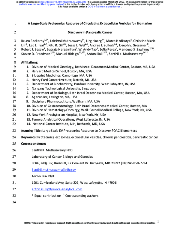 (PDF) A Large-Scale Proteomics Resource of Circulating Extracellular Vesicles for Biomarker ...