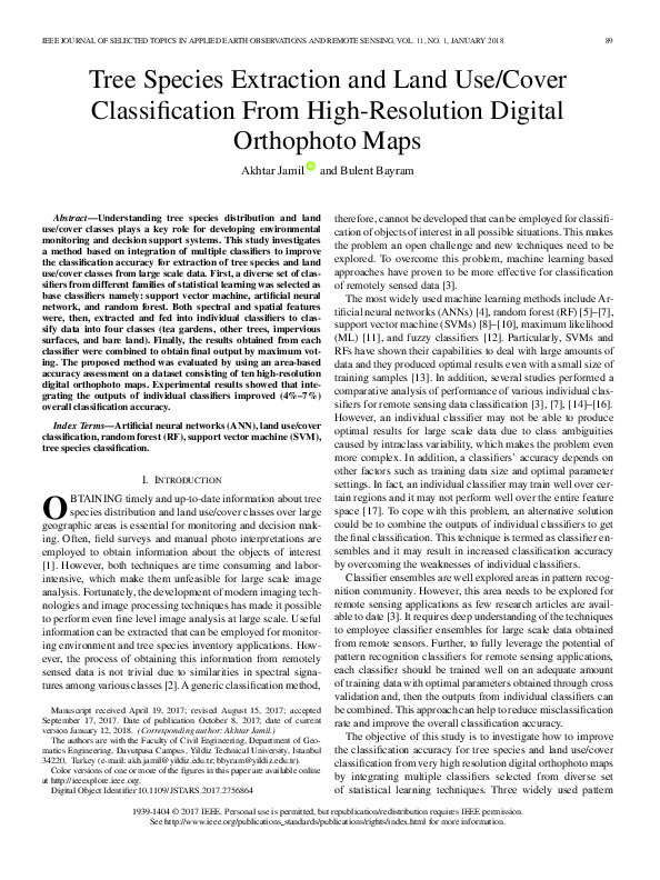 (PDF) Tree Species Extraction and Land Use/Cover Classification From High-Resolution Digital ...