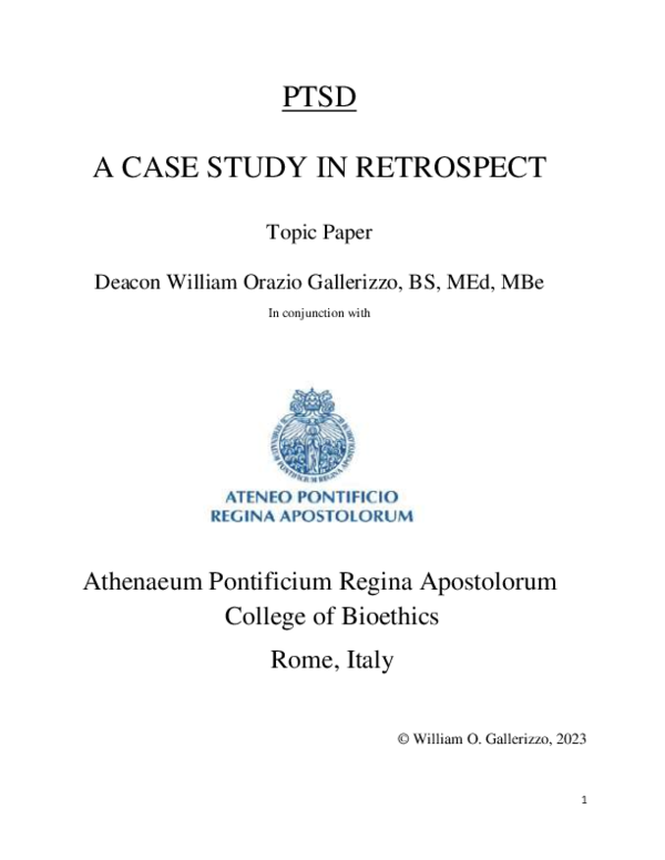 (PDF) PTSD: A Case Study in Retrospect
