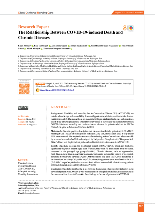 (PDF) Paper : The Relationship Between COVID-19-induced Death and ...