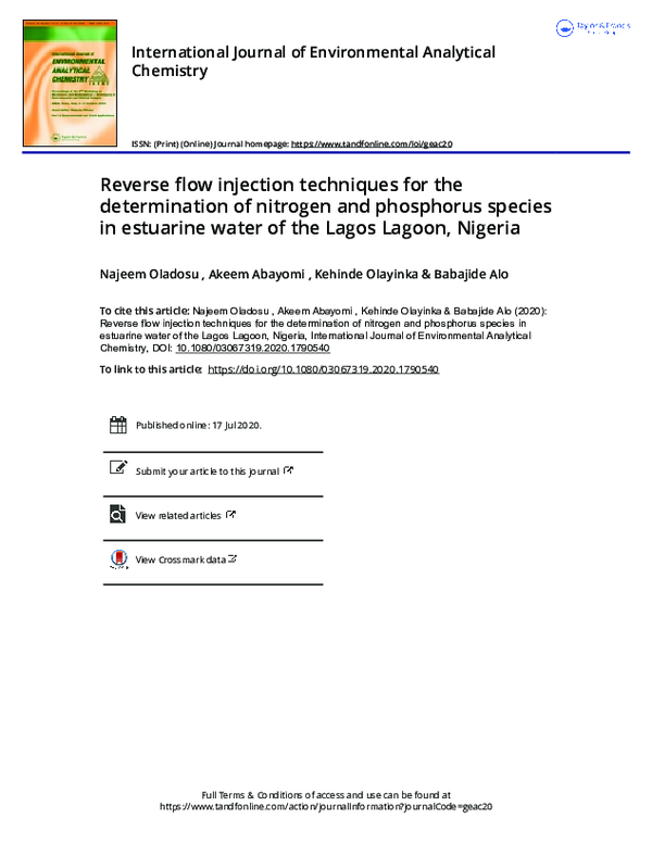 (PDF) Reverse flow injection techniques for the determination of ...