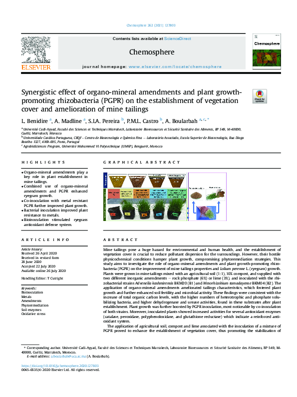 (PDF) Synergistic effect of organo-mineral amendments and plant growth ...