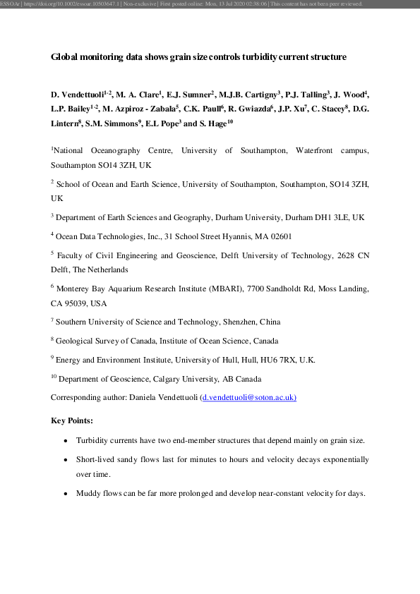 (PDF) Global monitoring data shows grain size controls turbidity ...