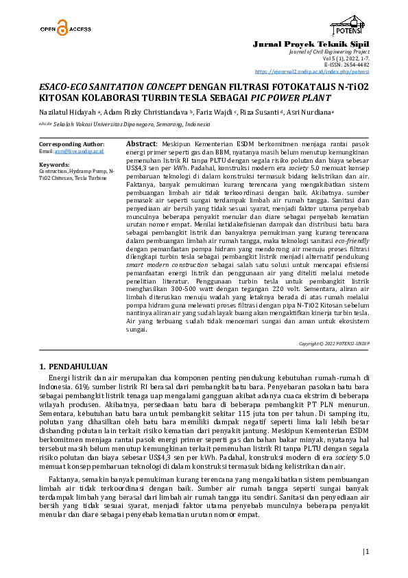 (PDF) ESACO-ECO SANITATION CONCEPT DENGAN FILTRASI FOTOKATALIS N-TiO2 ...