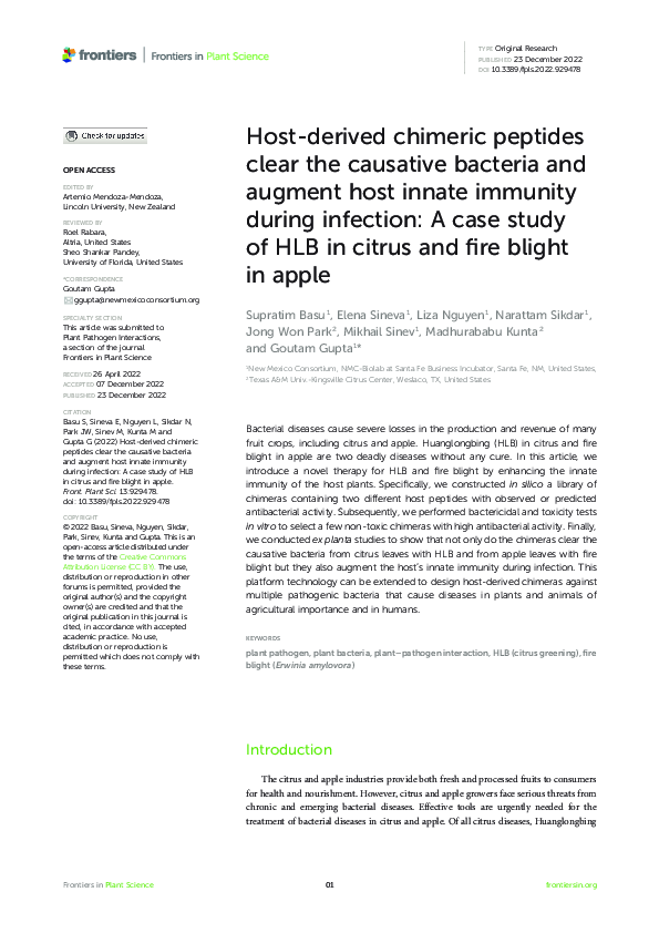 (PDF) Host-derived chimeric peptides clear the causative bacteria and ...