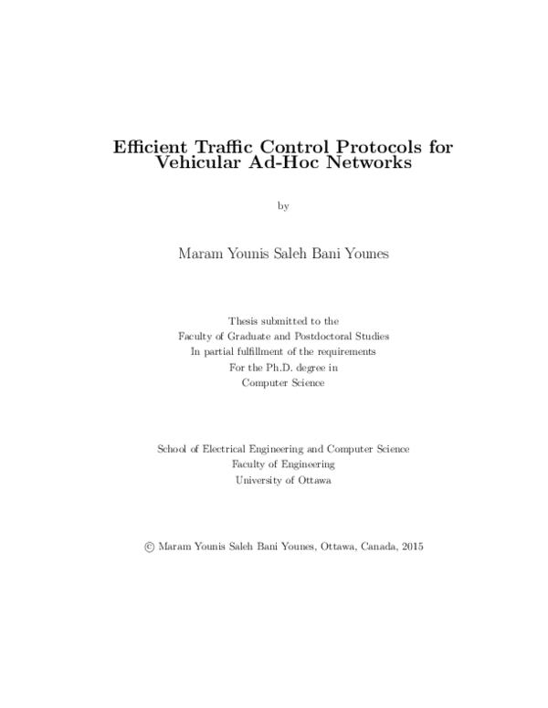 (PDF) Efficient traffic control protocols for vehicular ad-hoc networks