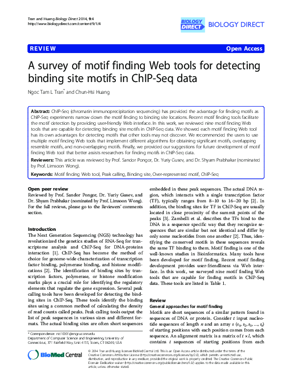 (PDF) A survey of motif finding Web tools for detecting binding site ...