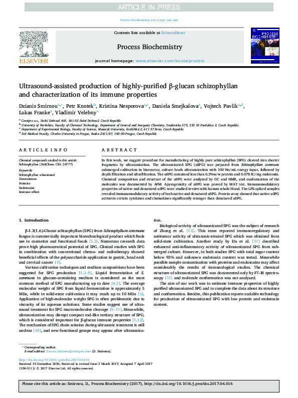 (PDF) Ultrasound-assisted production of highly-purified β-glucan ...