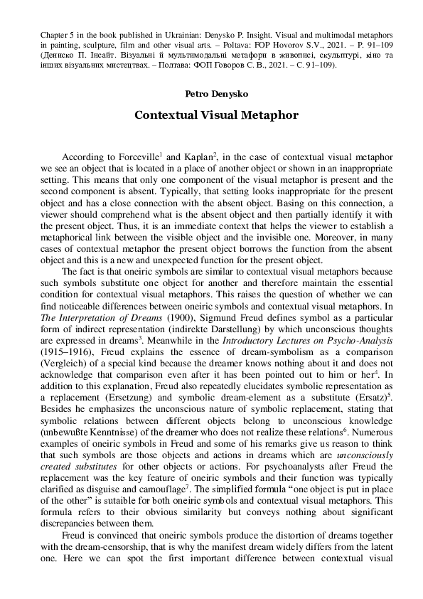 (PDF) Contextual visual metaphor