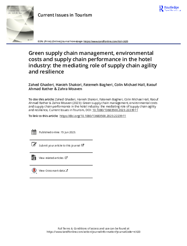 (PDF) Green supply chain management, environmental costs and supply chain performance in the ...
