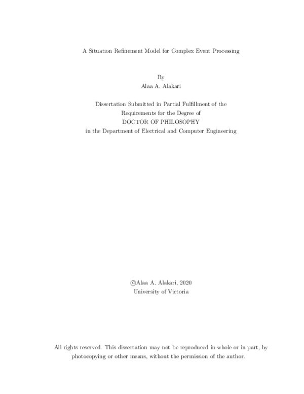 (PDF) A situation refinement model for complex event processing | alaa alakari - Academia.edu