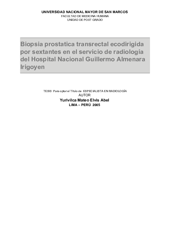 (PDF) Biopsia prostatica transrectal ecodirigida por sextantes en el ...