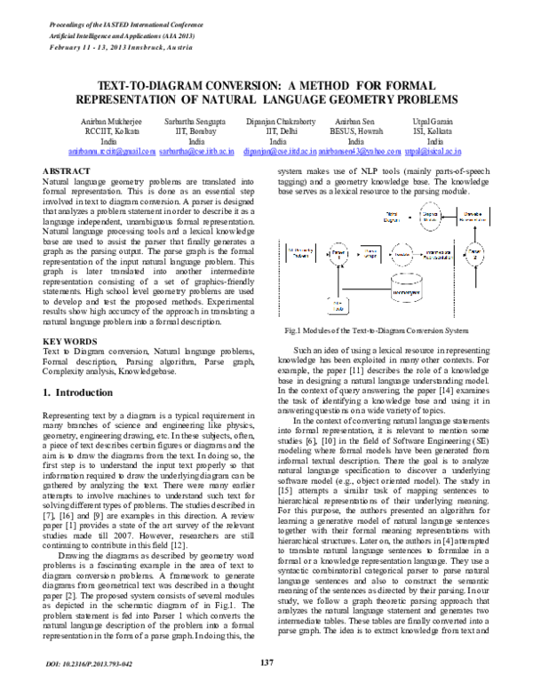(PDF) Text-to-Diagram Conversion: A Method for Formal Representation of ...