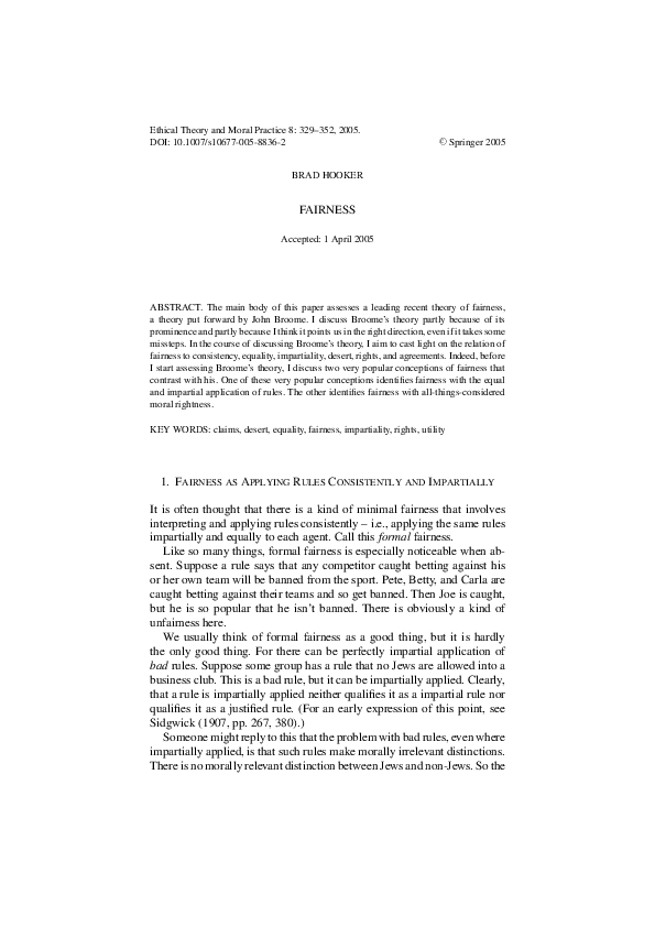(PDF) Fairness