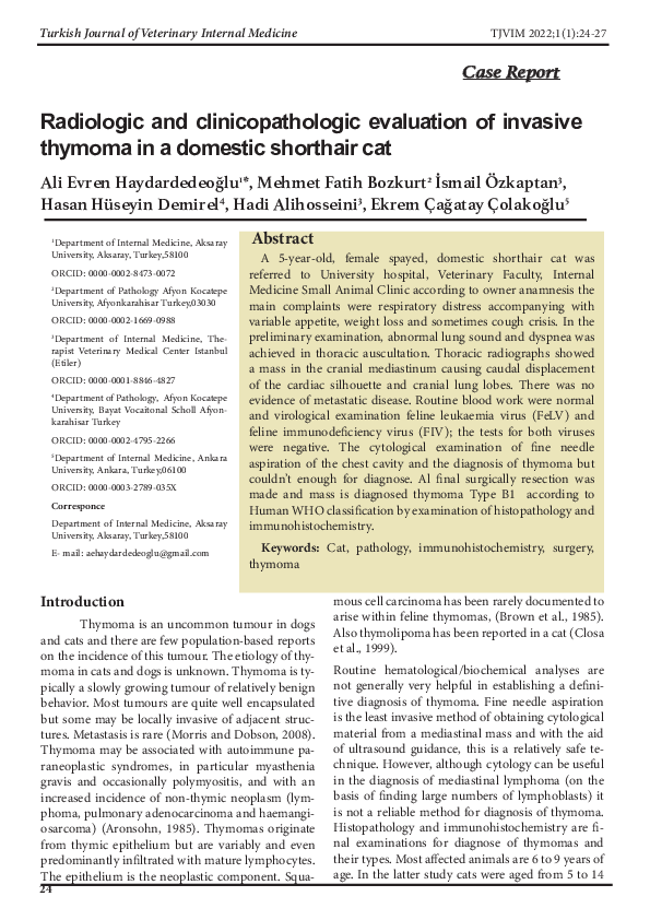 (PDF) Radiologic and clinicopathologic evaluation of invasive thymoma ...