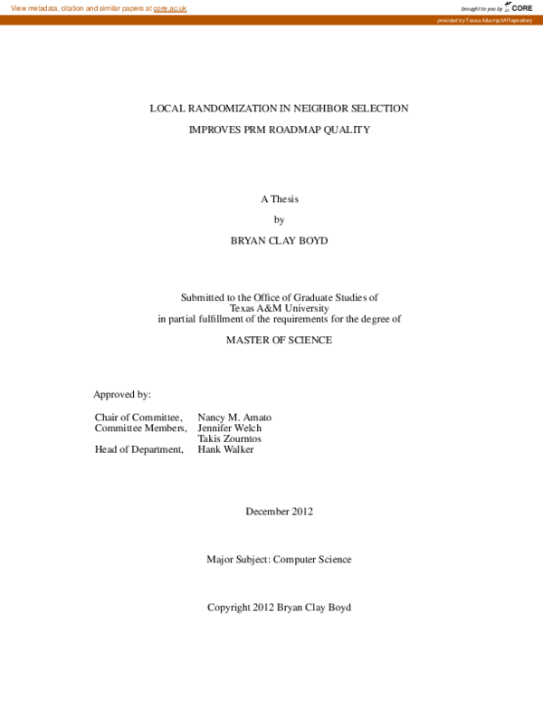 (PDF) Local randomization in neighbor selection improves PRM roadmap ...
