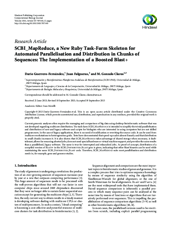 Pdf Scbimapreduce A New Ruby Task Farm Skeleton For Automated Parallelisation And
