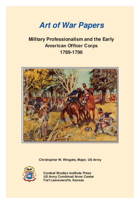 (PDF) Art of War Papers: Military Professionalism and the Early ...