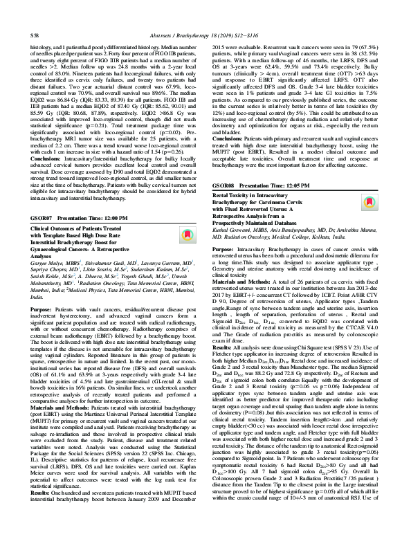 (PDF) Rectal Toxicity in Intracavitary Brachytherapy for Carcinoma Cervix with Fixed Retroverted ...