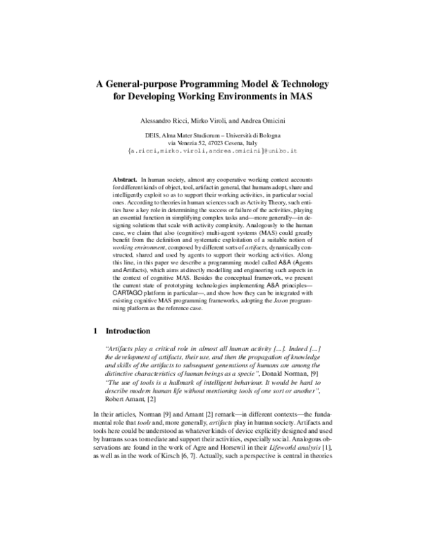 (PDF) A general purpose programming model & technology for developing ...