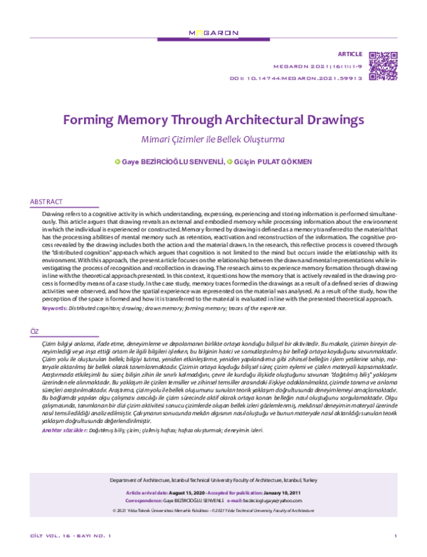 (PDF) Forming Memory Through Architectural Drawings